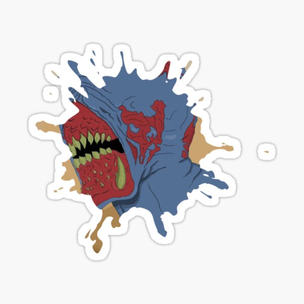 "Demon mouth blob" Sticker for Sale by PinUpsandPulp | Redbubble