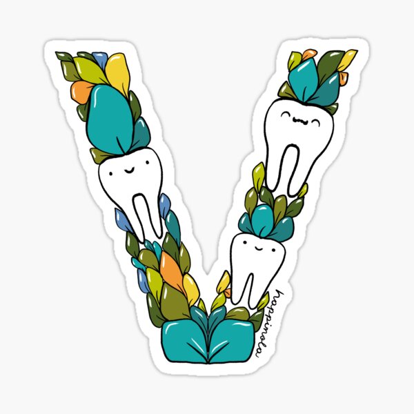 "V" Sticker for Sale by TamaraArauz | Redbubble