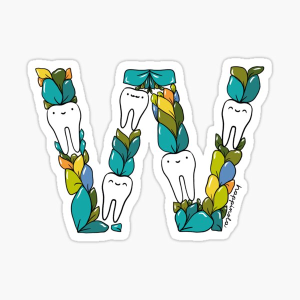 "W" Sticker for Sale by TamaraArauz | Redbubble