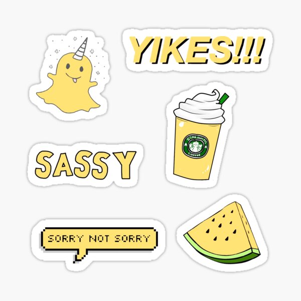 "Yellow Sticker Pack" Sticker for Sale by Leilasayan | Redbubble
