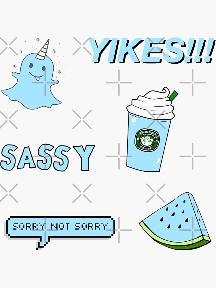"Light Blue Sticker Pack" Sticker by Leilasayan | Redbubble