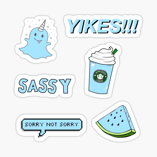 "Light Blue Sticker Pack" Sticker by Leilasayan | Redbubble