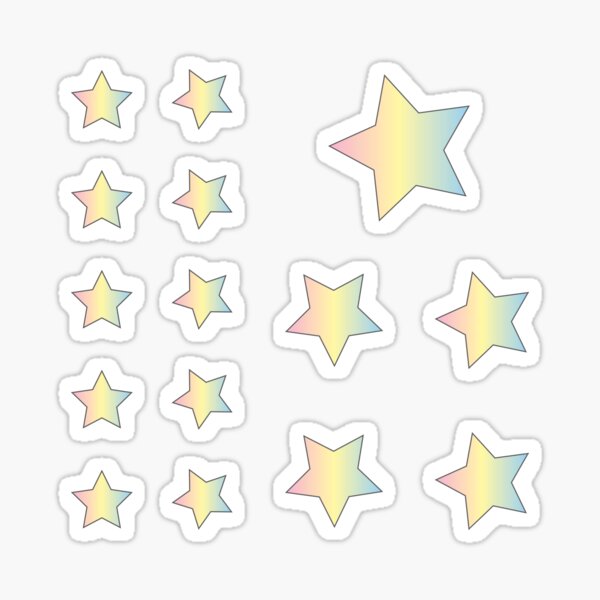 "Pastel Star Sticker Pack" Sticker for Sale by The-Goods | Redbubble