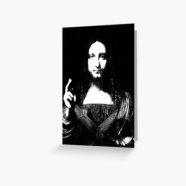 "Salvator Mundi by Leonardo da Vinci | Black and White Version ...