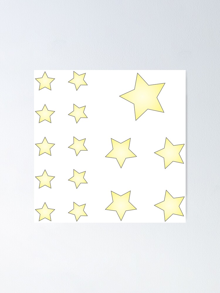 "Light Yellow Pastel Star Sticker Pack" Poster for Sale by The-Goods ...