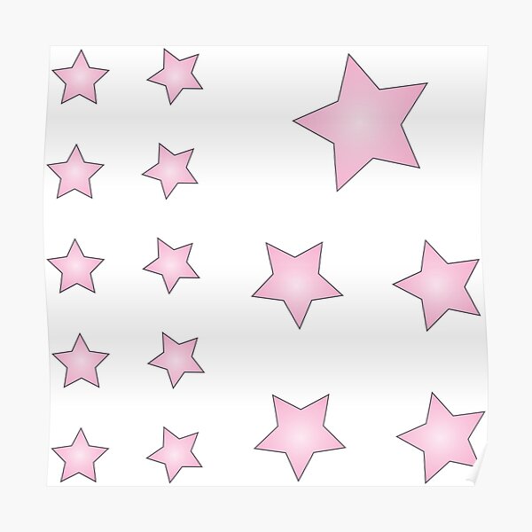 "Pink Pastel Star Sticker Pack" Poster for Sale by The-Goods | Redbubble