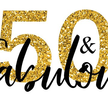"50 Fifty and Fabulous Gold Glitter " Journal for Sale by ColorFlowArt ...