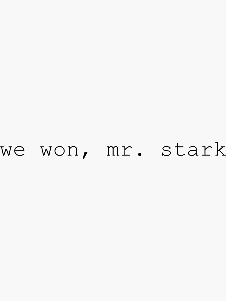 "we won" Sticker for Sale by cosmicfuss | Redbubble