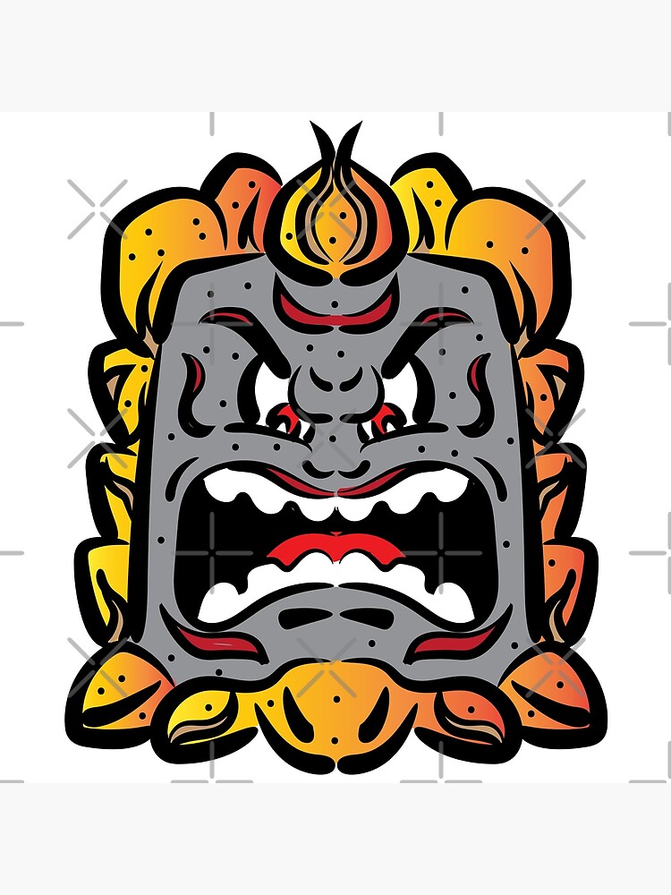 "angry stone with face" Poster for Sale by desmondlow1801 | Redbubble