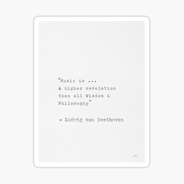 "Beethoven words" Sticker by Pagarelov | Redbubble