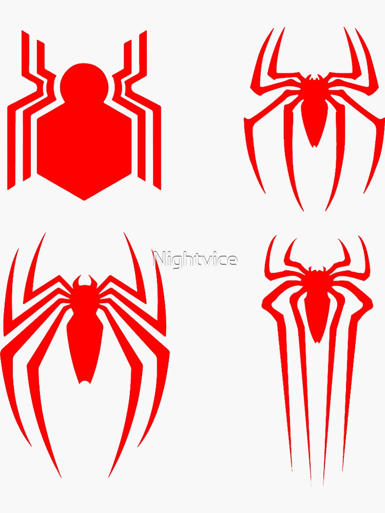 "Red Spider Stickers" Sticker for Sale by Nightvice | Redbubble