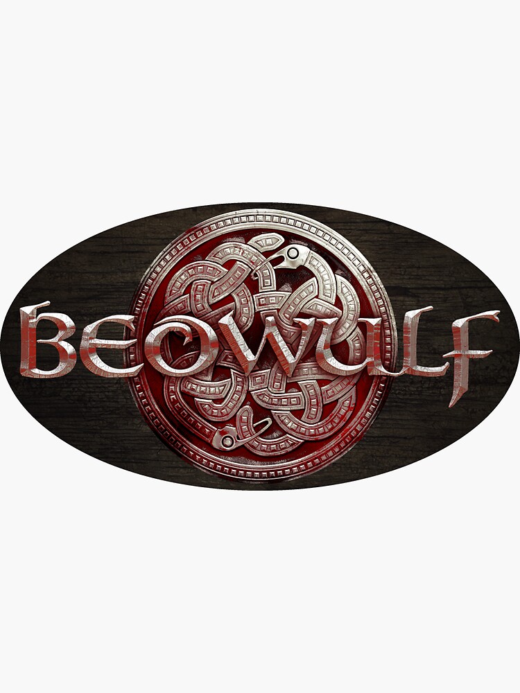 "Beowulf Blood Red Logo" Sticker for Sale by Handiwork-Games | Redbubble