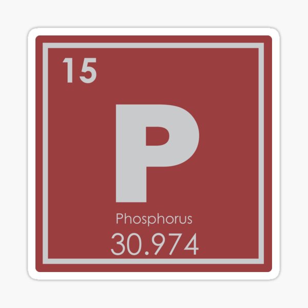 "Phosphorus chemical element" Sticker for Sale by tony4urban | Redbubble