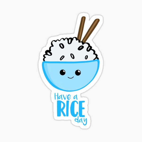 "RICE Pun - Have a rice day! Motivational" Sticker by JTBeginning-x ...