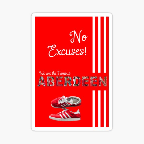 "Aberdeen fc, 3 stripes (2)" Sticker for Sale by grantspics | Redbubble