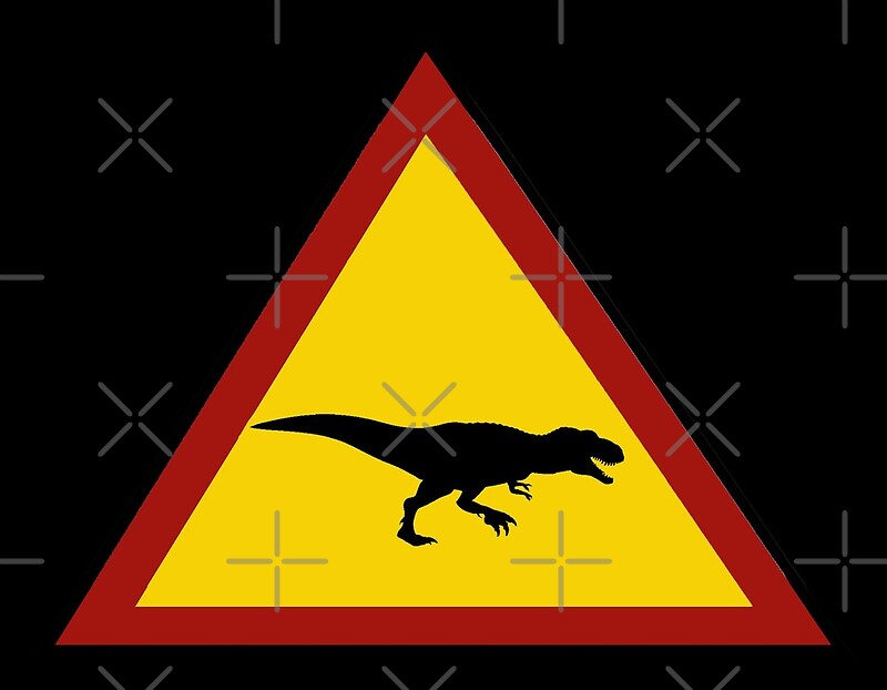 "Tyrannosaurus Rex T-Rex WARNING DANGER AHEAD SIGN : Variation 2 of 4 ...