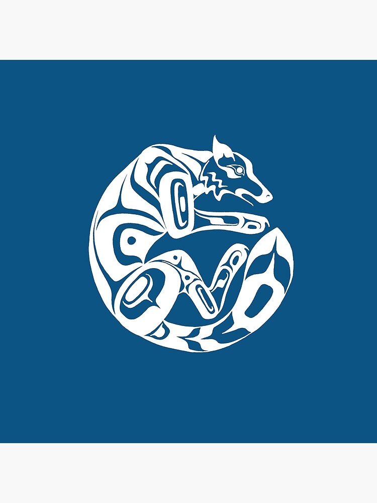 "Formline Wolf (canine) circular design" Poster for Sale by ...