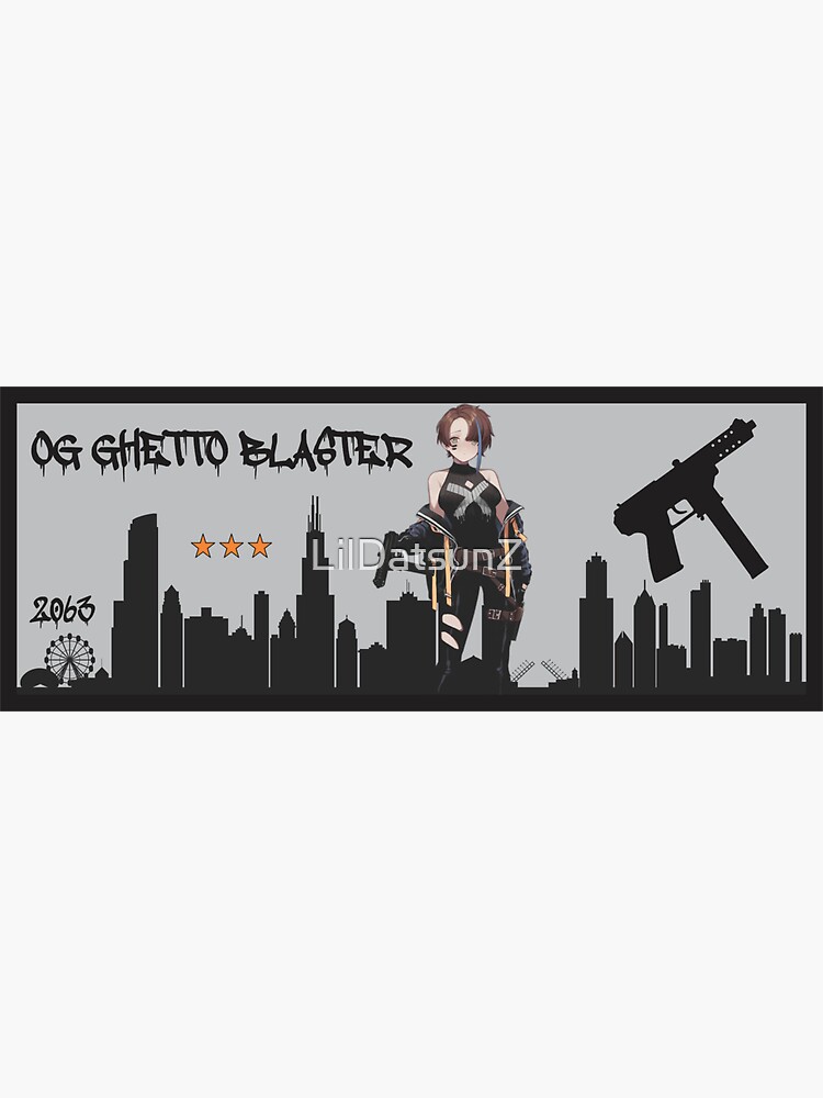 "TEC 9 - OG Ghetto Blaster" Sticker for Sale by LilDatsunZ | Redbubble