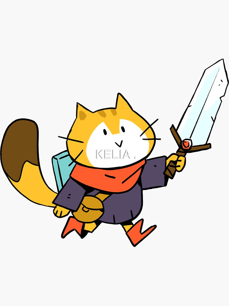 "Sword Kitty" Sticker for Sale by lilismithwick | Redbubble