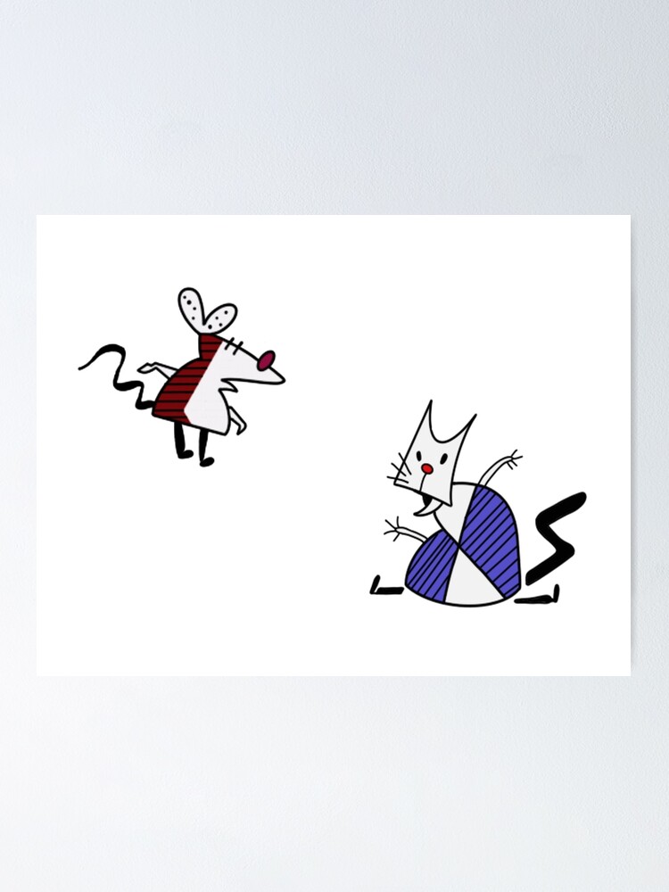 "Worker and Parasite! - Itchy and Scratchy" Poster by NoHomers | Redbubble