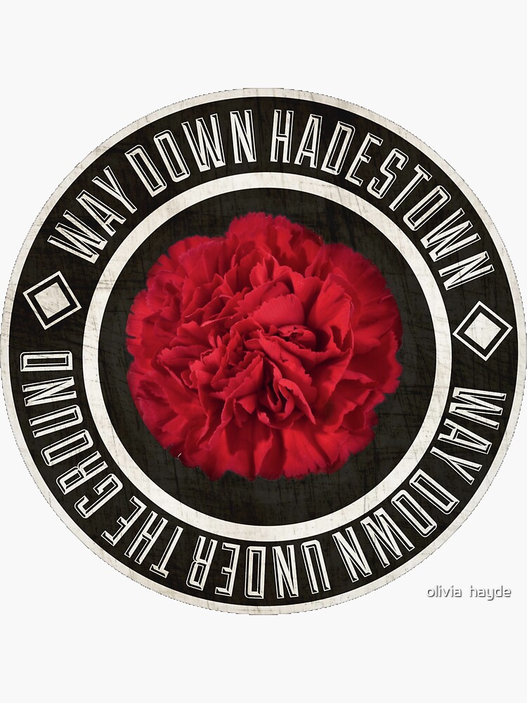 "hadestown carnation fan edit logo" Sticker for Sale by oliviah76 ...