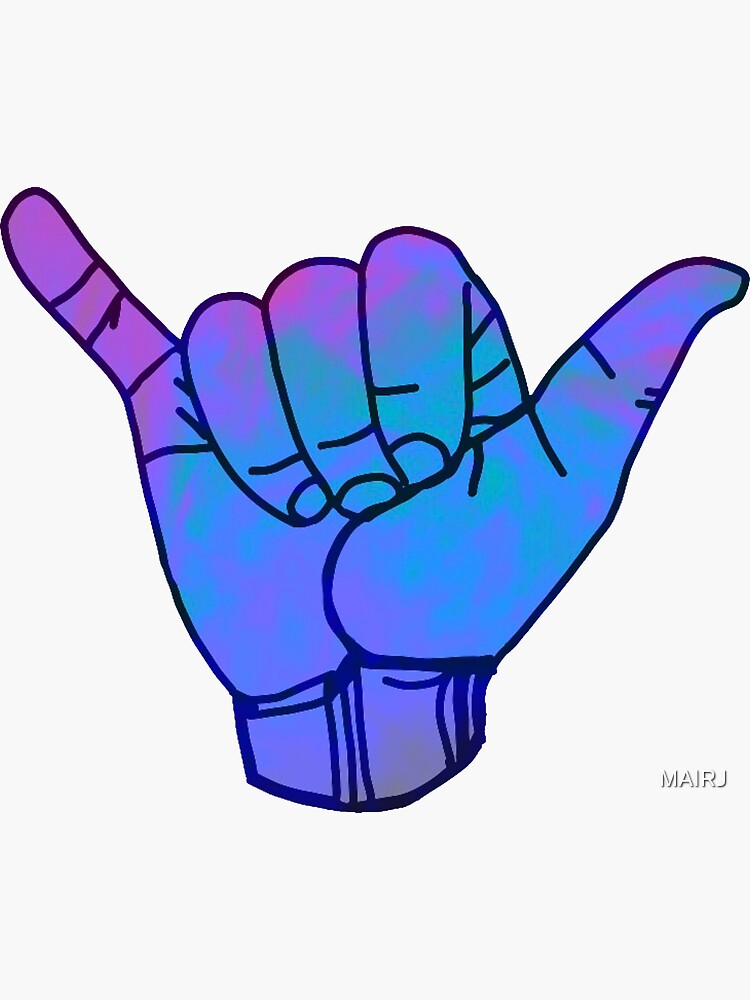 "Blue Shaka " Sticker for Sale by MAIRJ | Redbubble