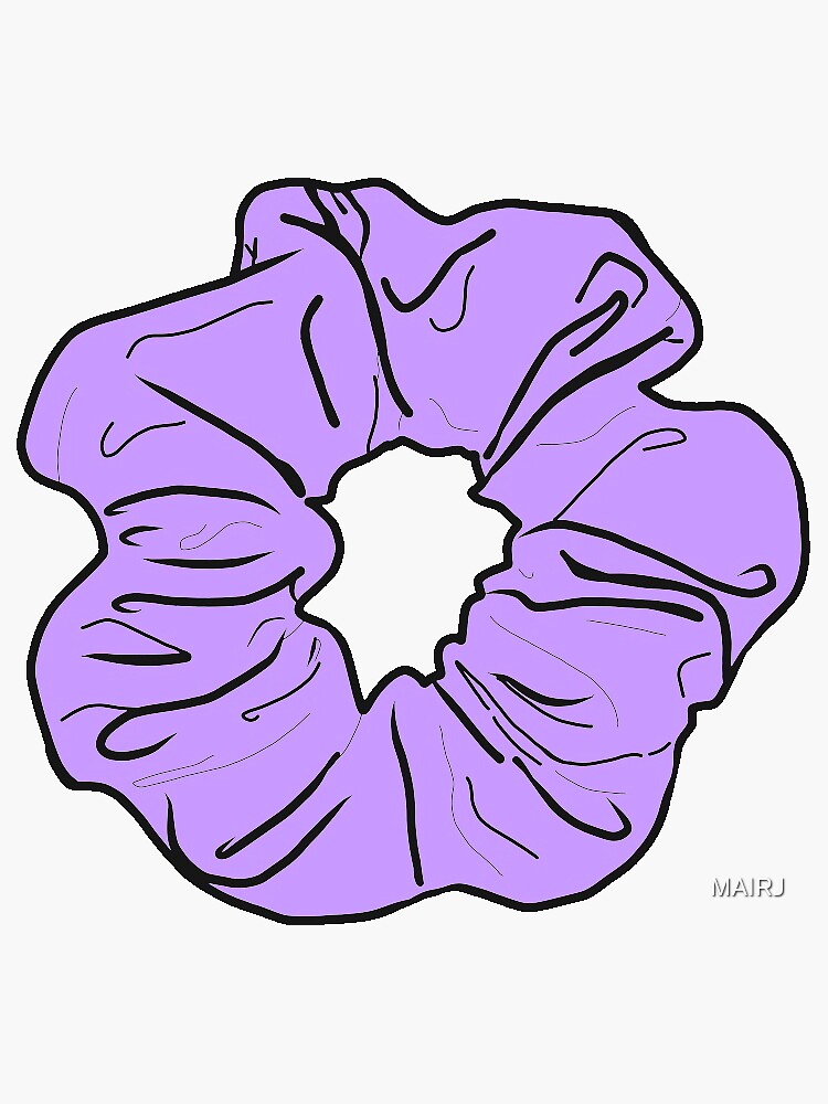 "Purple Scrunchie " Sticker for Sale by MAIRJ | Redbubble