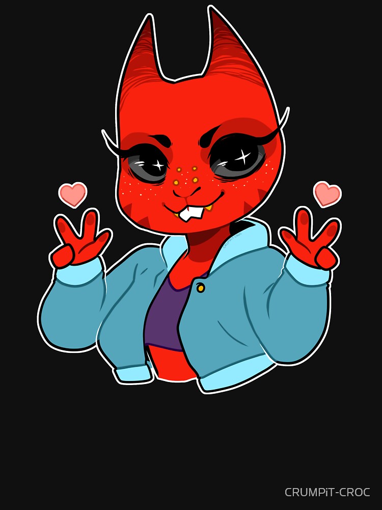 "Peace Demon - Red" T-shirt for Sale by CRUMPiT-CROC | Redbubble ...