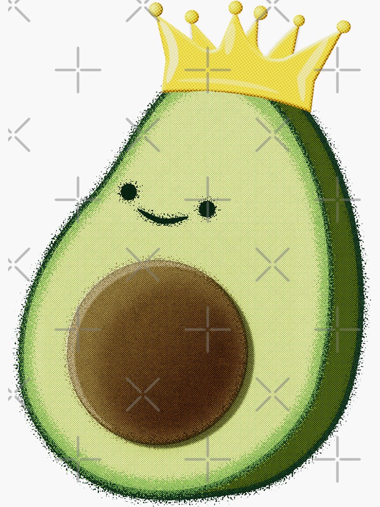 "Avocado The King Of All Fruits" Sticker by Almdrs | Redbubble