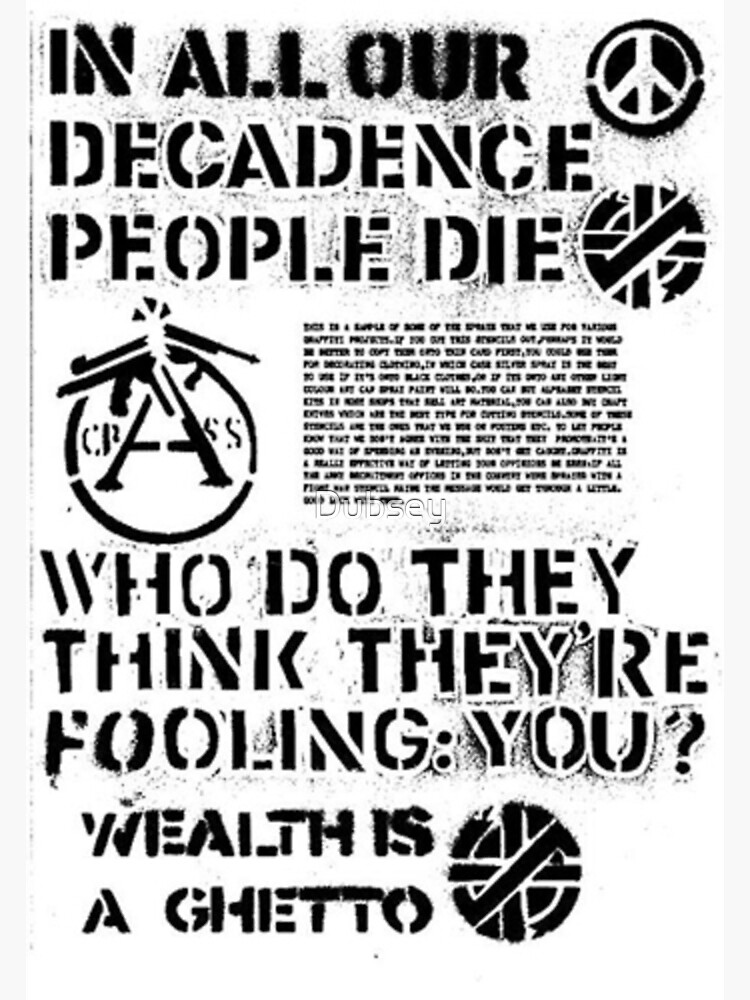 Crass Poster Poster For Sale By Dubsey Redbubble