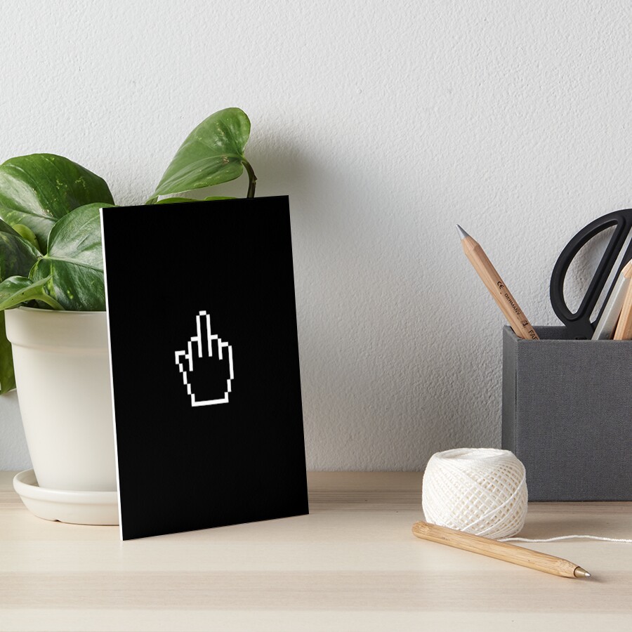"Pixel Middle Finger" Art Board Print for Sale by softshirt | Redbubble