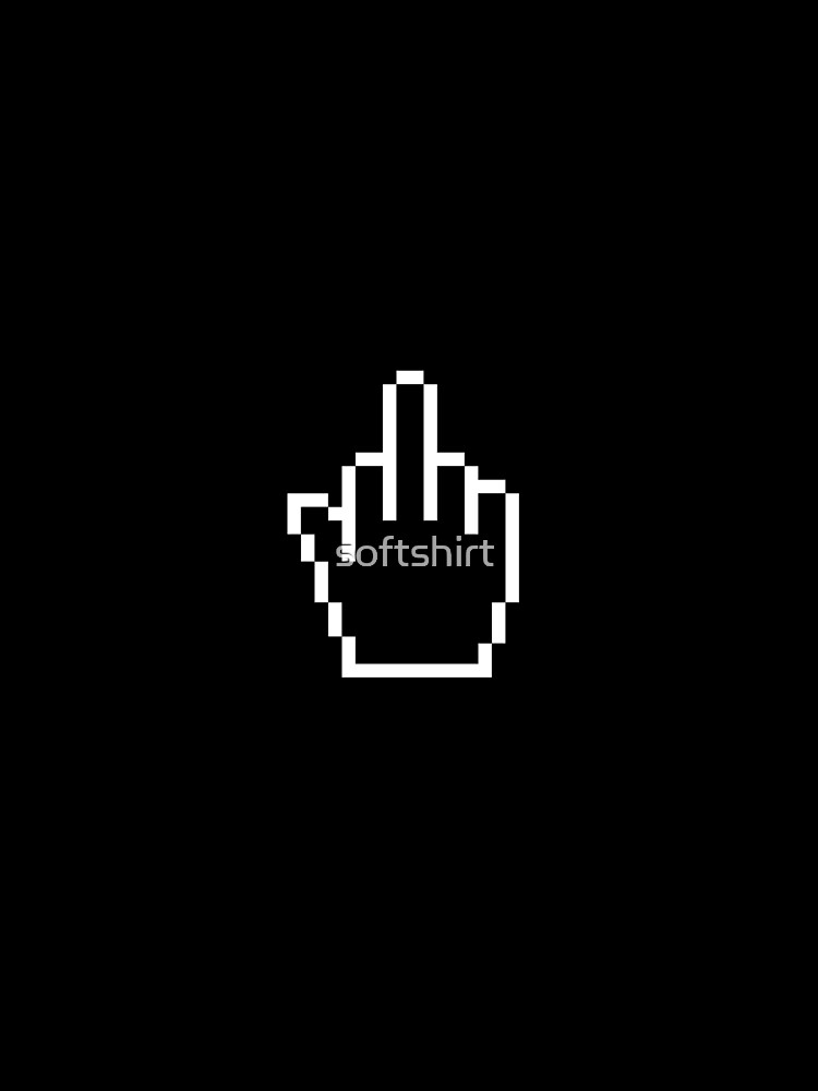 "Pixel Middle Finger" Art Print by softshirt | Redbubble