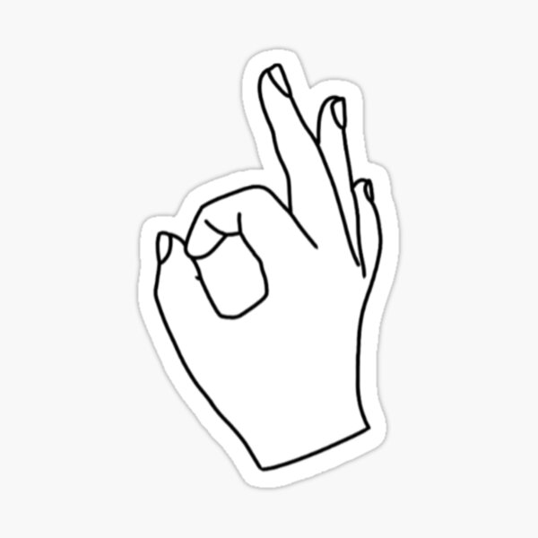 Ok Hand Sign Stickers | Redbubble
