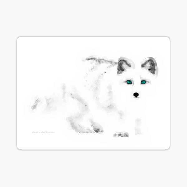 "Silver Fox" Sticker by Wallartbydoll | Redbubble