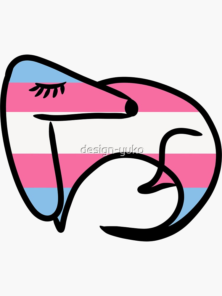 "Trans* dog" Sticker for Sale by design-yuko | Redbubble