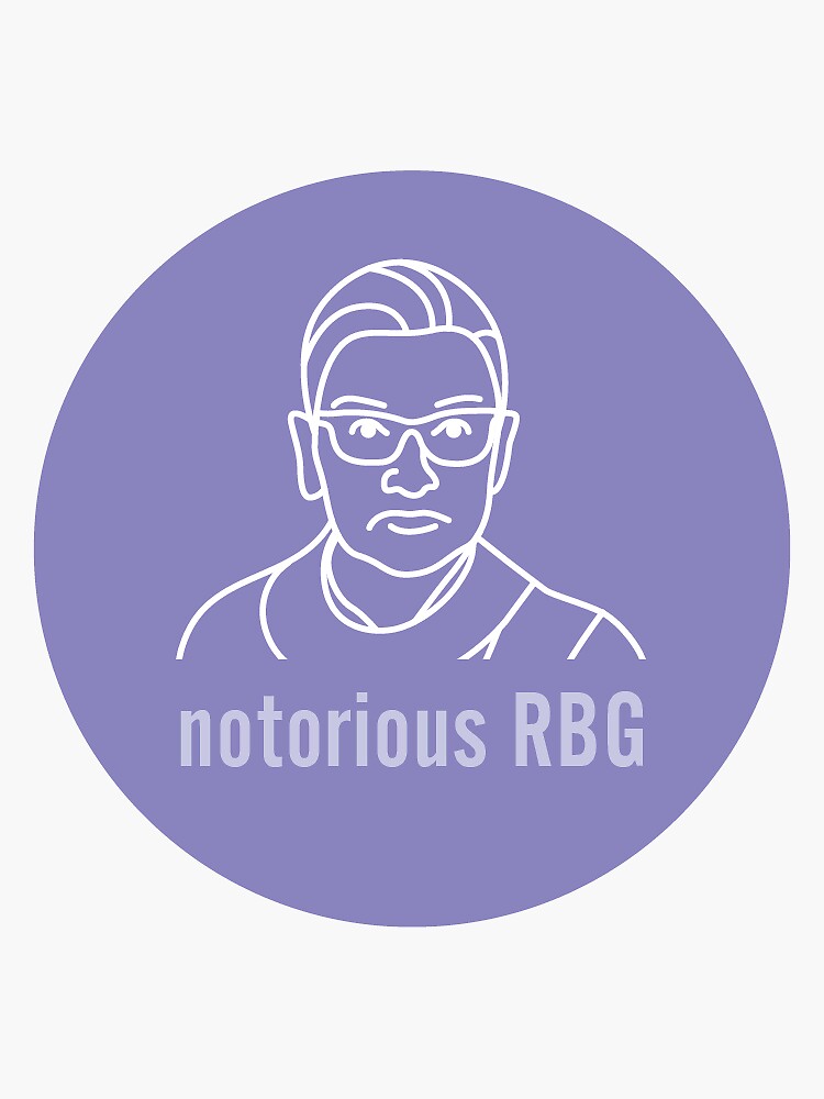 "Notorious RBG" Sticker by cgddesign | Redbubble