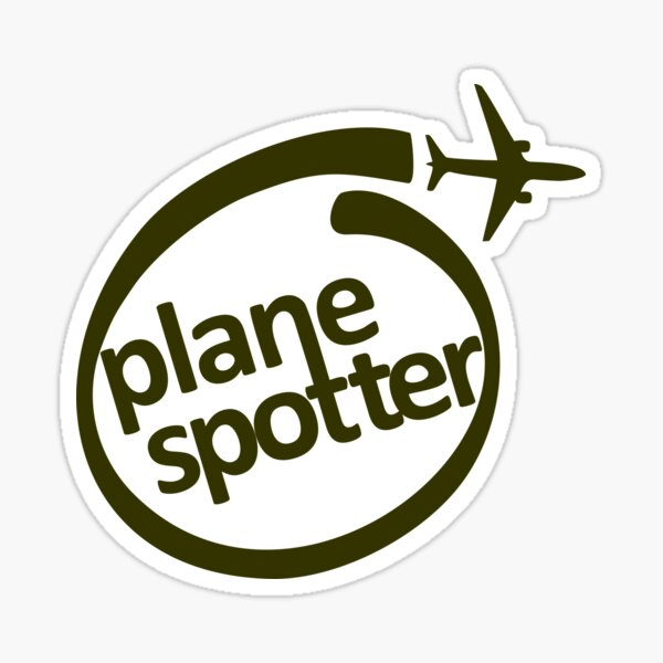 "Plane Spotter" Sticker by rustyredbubble | Redbubble