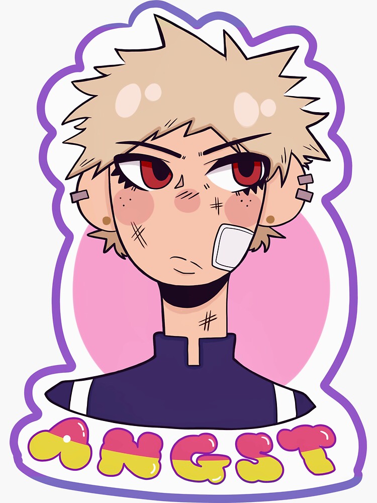 "Angst Bakugou (BNHA)" Sticker by knuckledclown | Redbubble
