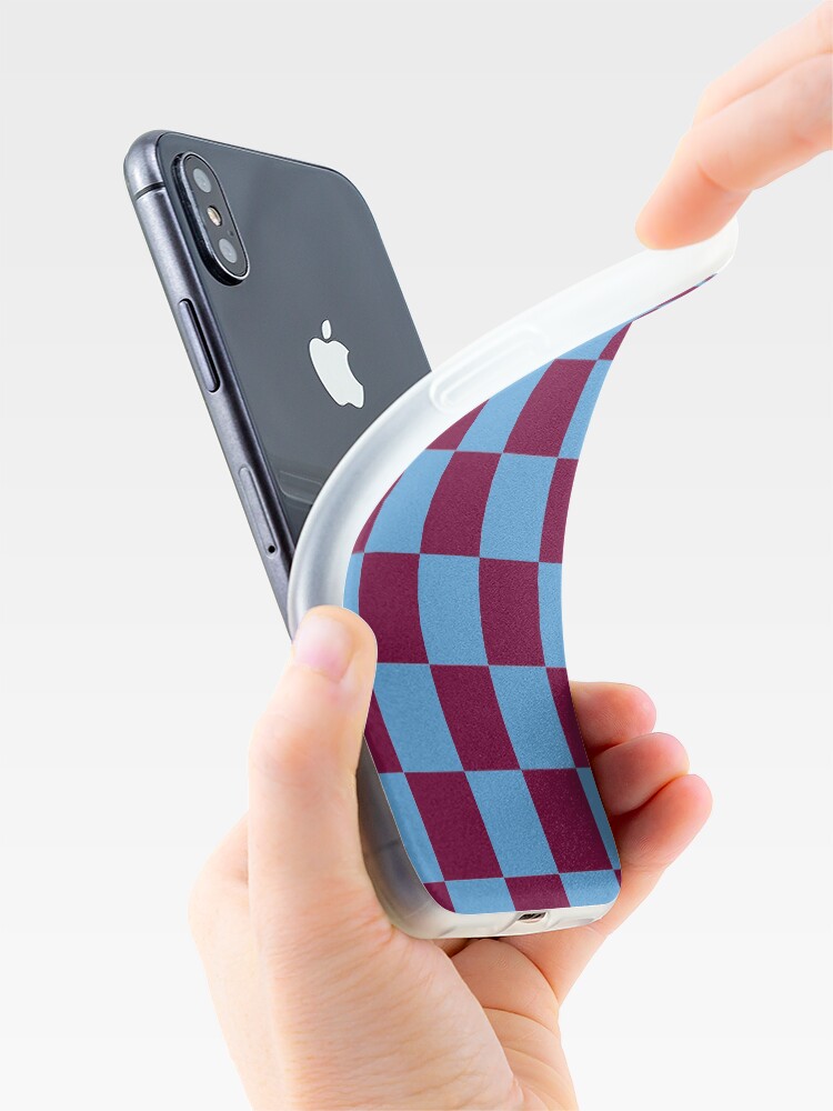 "Aston Villa Claret and Blue Checkered Fan Flag" iPhone Case for Sale ...