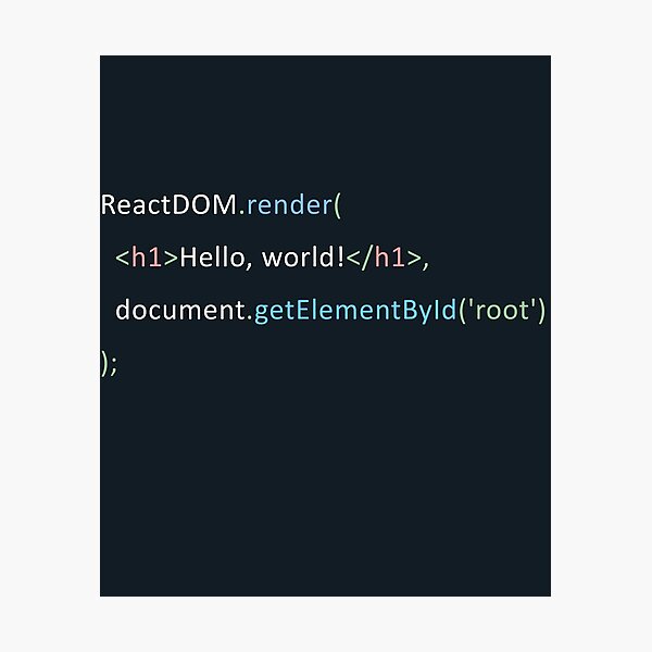 React Js Reactjs Javascript Framework Photographic Print For Sale By Vladocar Redbubble