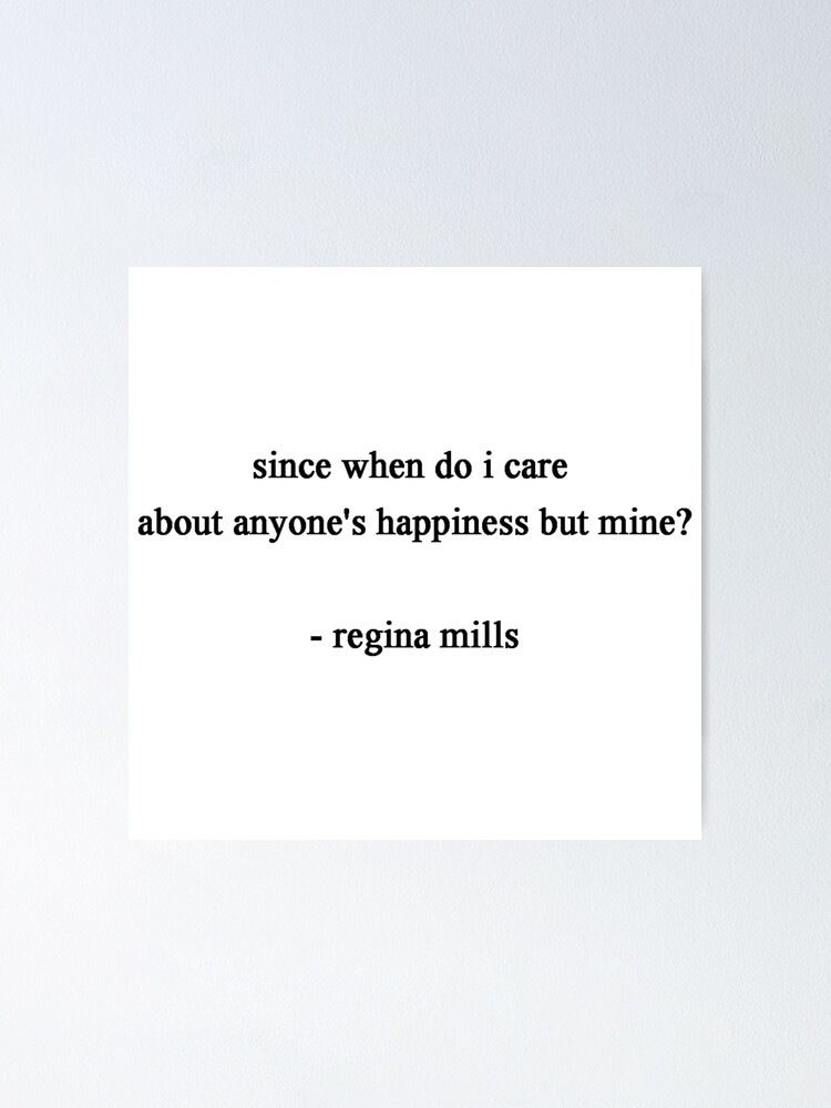 "OUAT Regina Mills Evil Queen Quote" Poster by enchantizzle | Redbubble