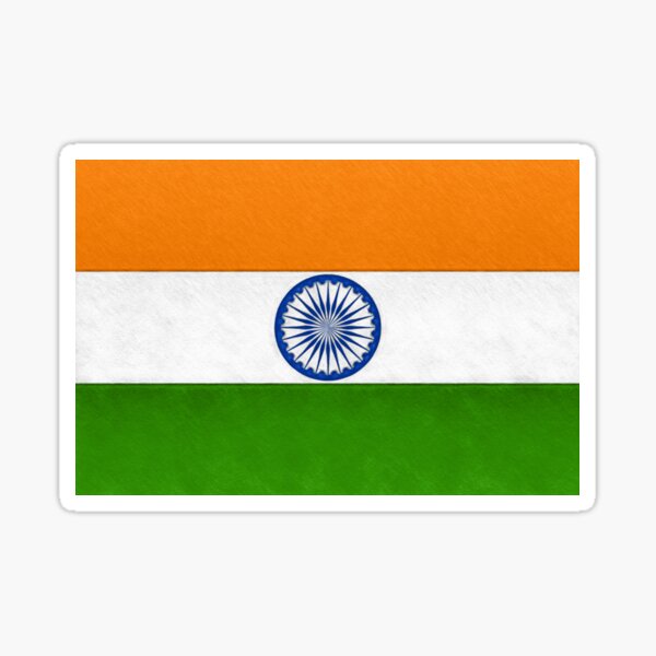 "India Flag" Sticker by LMontgomery | Redbubble