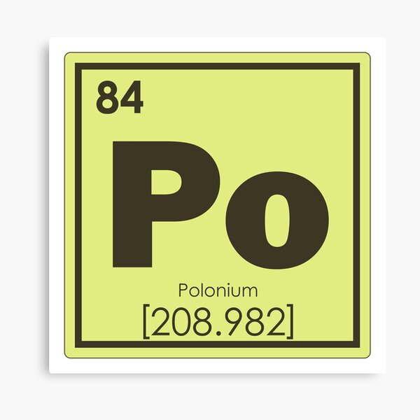 Polonium Canvas Prints | Redbubble