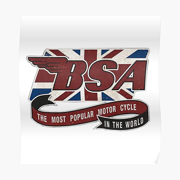"VINTAGE RETRO BSA" Poster for Sale by Whatamidoing20 | Redbubble