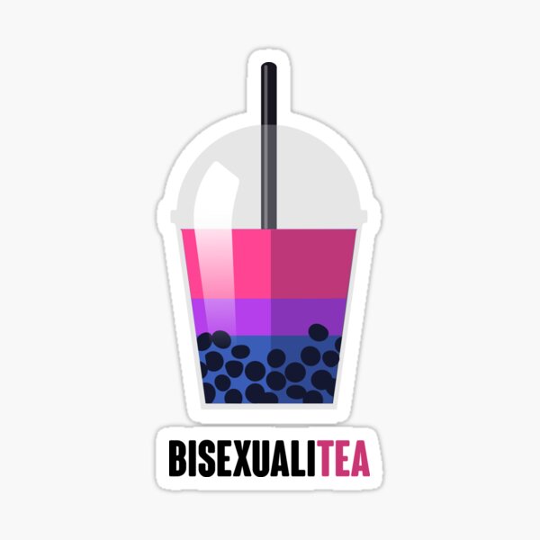 "BisexualiTEA - bubble tea - bisexual pride" Sticker for Sale by ...