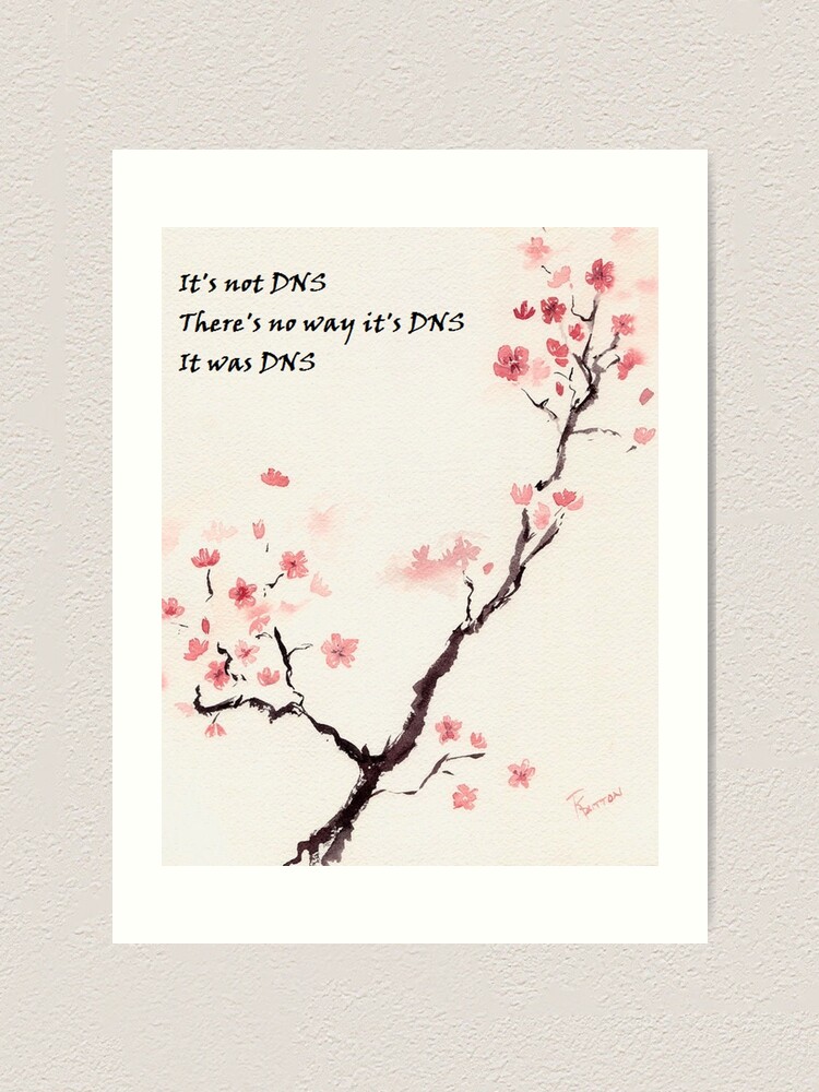 "It's not DNS" Art Print for Sale by classictwist | Redbubble