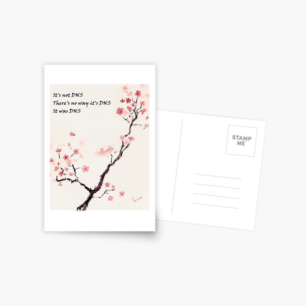 "It's not DNS" Canvas Print for Sale by classictwist | Redbubble