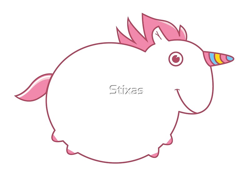 "Cute Chubby Unicorn" by Stixas | Redbubble