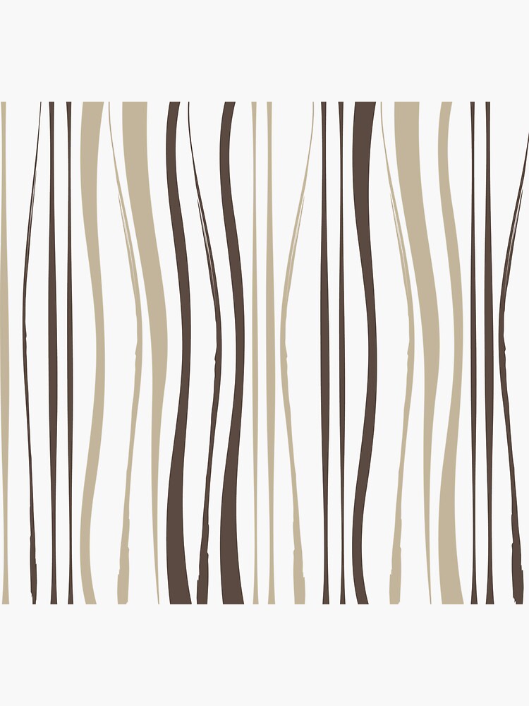 "Brown Cool Stripes Black" Sticker for Sale by MissDewi | Redbubble
