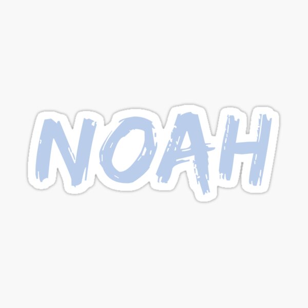 "Noah First Name Personalized Blue Grey" Sticker for Sale by ...